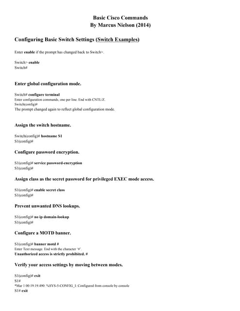 Cisco Commands List For Beginners Ccna Ccnp Pdf