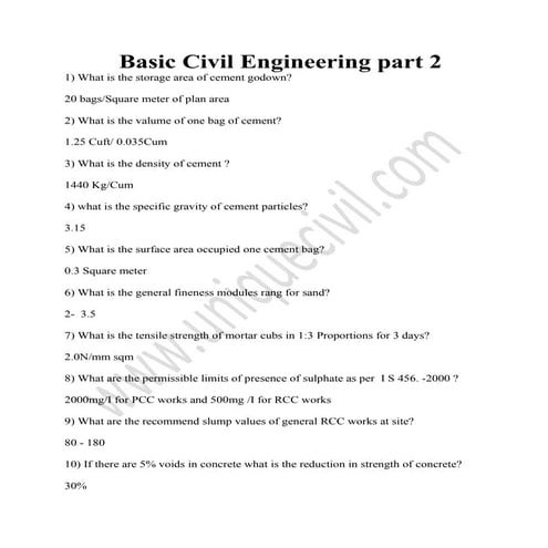 Basic civil engineering part 2 | PDF | Civil Engineering Industry ...