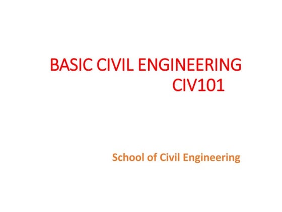 Unit 1 BASIC CIVIL AND MECHANICAL ENGINEERINGPPT | PPTX