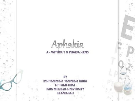 Aphakia and pseudophakia | PPTX | Eye and Vision Conditions | Diseases ...