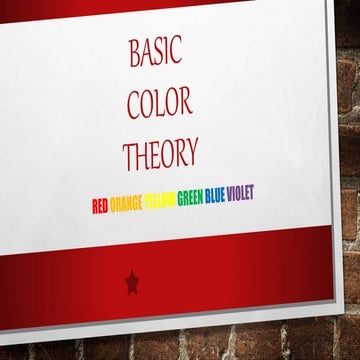 Basic color theory | PPTX