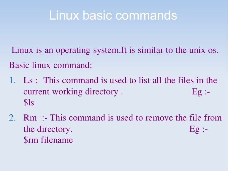 Basic command ppt