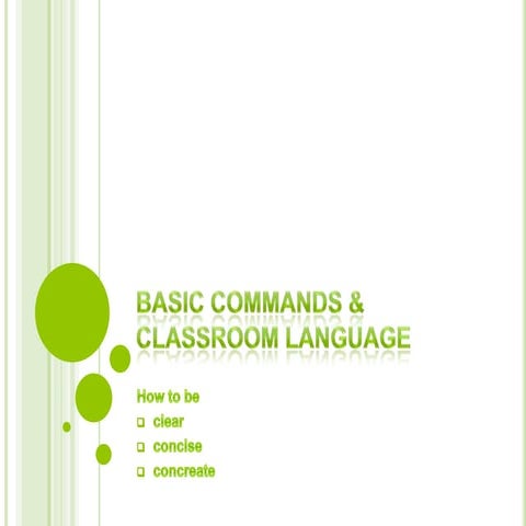 Basic commands & classroom language | PPT