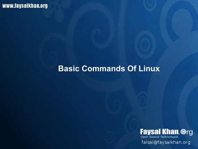 Basic Commands Linux Ppt