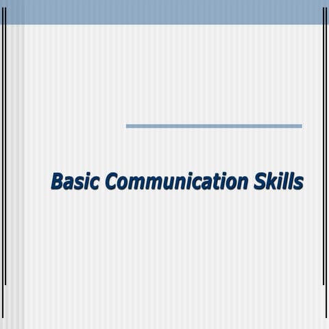 Basic communication skills | PPS