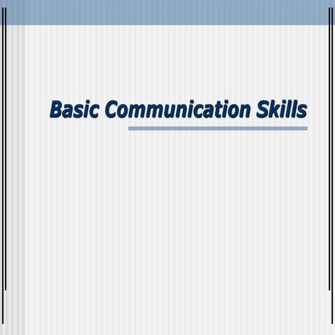 Basic Communication Skills | PPT