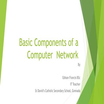 Basic components of a computer network | PPSX | Computer Networking | Computing