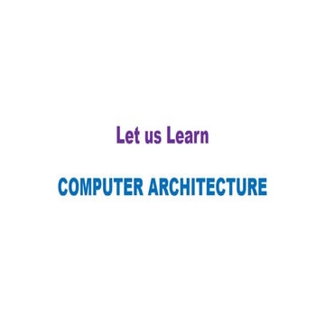 Basic computer architecture | PPT
