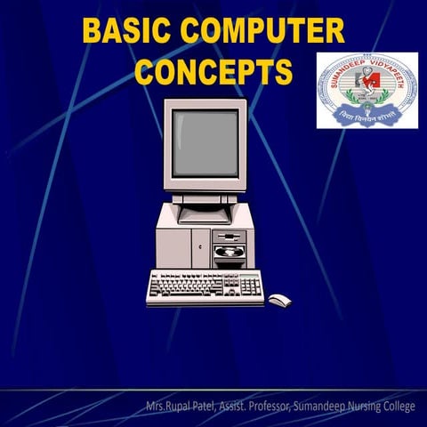 Basic computer concepts | PPTX | Operating Systems | Computer Software and Applications