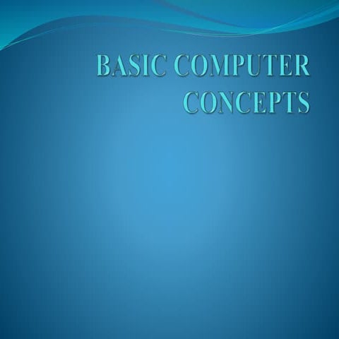 Basic Computer Conceptspptx Computer Peripherals Computing