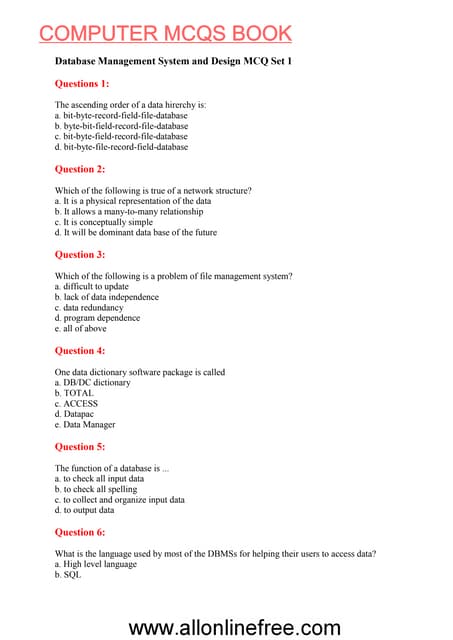 Basic Computer Mcqs Pdf