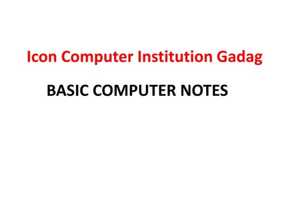 Presentation on computer | PPT