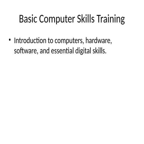 Basic Computer Skills for Beginners: Visual Guide to Hardware, Software ...