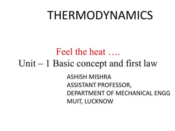 Introduction to thermodynamics | PPTX
