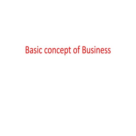 Basic concept of business | PPTX