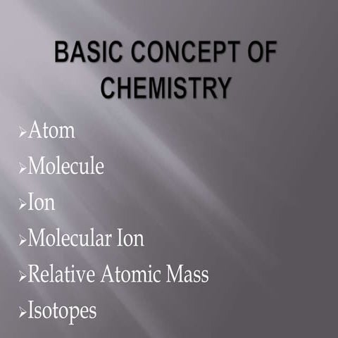 Basic concept of chemistry | PPTX