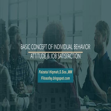 Basic concept of individual behavior attitudes | PPT