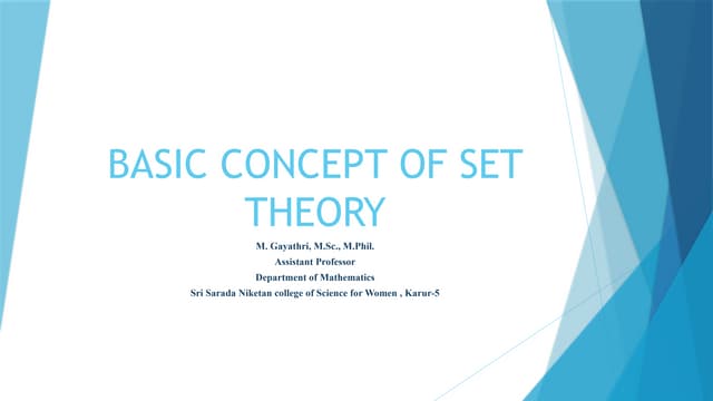 Introduction to set theory | PPT