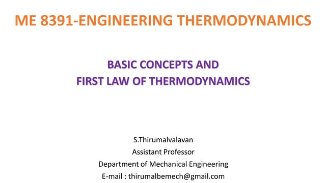 Thermodynamic Chapter 1 Fundamental Concepts | PPT | Physics | Science