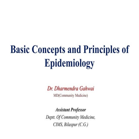 Principles of epidemiology | PPT