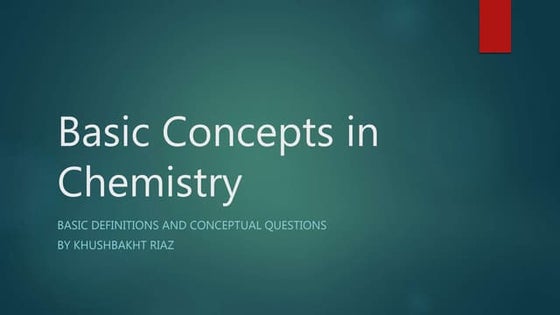 Class XI Chemistry - Mole Concept | PPT