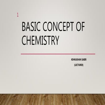 Basic concepts in chemistry | PPTX