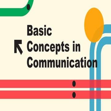 Presentation about the Basic Concepts in Communication | PPTX