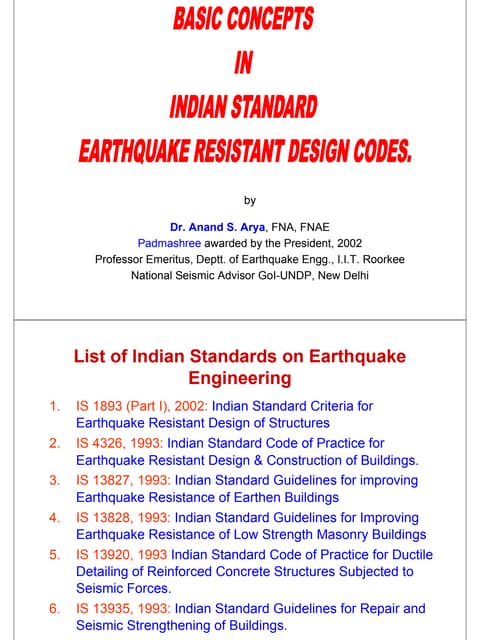 Seismic critera & design requirements(myanmar national building code ...