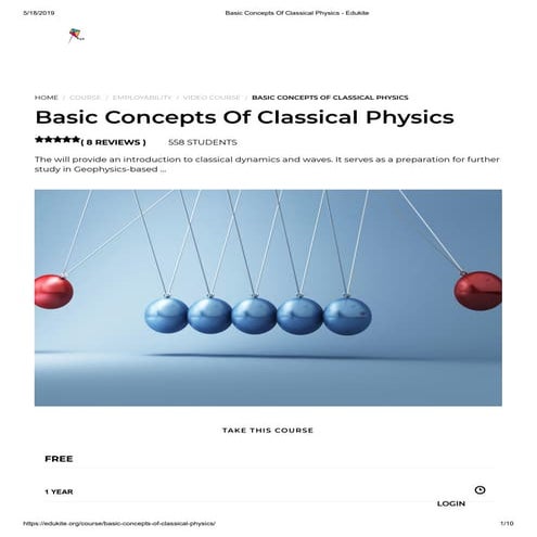 Basic concepts of classical physics - edukite | PDF