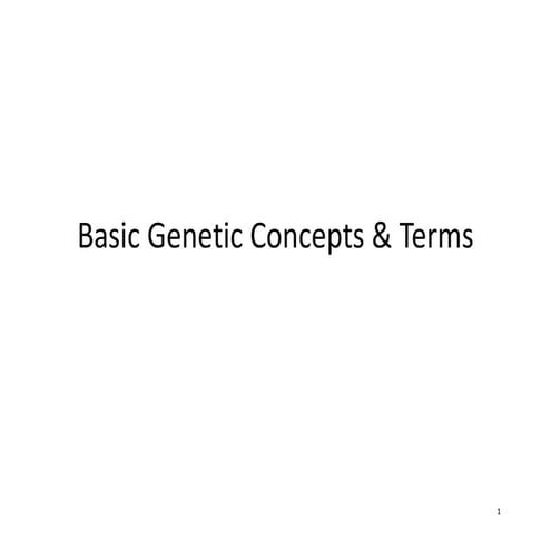 Basic concepts of genetics | PDF