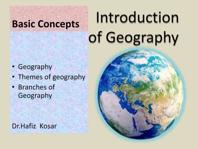 TYPES OF GEOGRAPHY | PPTX