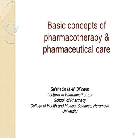 Pharmaceutical care plan | PPTX