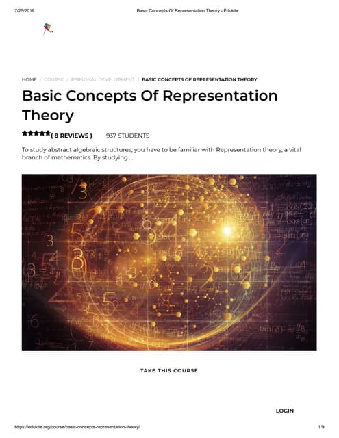 Why (categorical) representation theory? | PDF | Technology & Computing