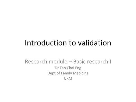 8. validity and reliability of research instruments | PPT