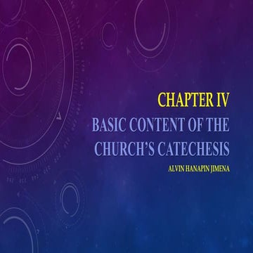 Catechetical Program Basic content Chapter V NCDP | PPTX