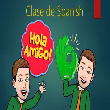 First spanish class for elementary | PPTX