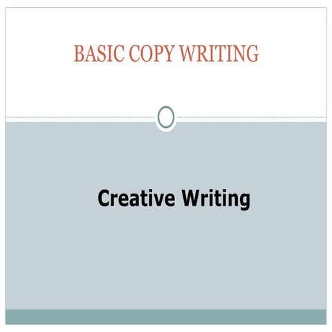 MATERI DASAR DASAR COPYWRITING UNTUK PEMULA | PPT