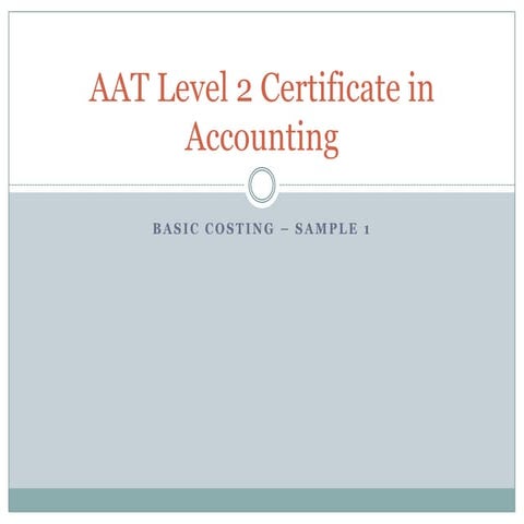Basic costing sample 1 exam | PPTX