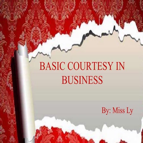 BASIC COURTESY IN BUSINESS | PPTX