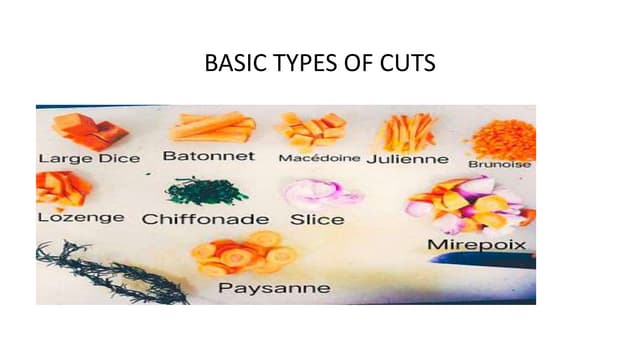 Basic knife cuts & | PPTX