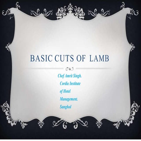 Basic cuts of lamb practical first (1) | PPT