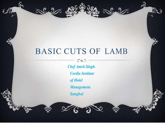 Basic Cuts of Lamb | PPTX | Barbecues and Grilling | Food & Drink