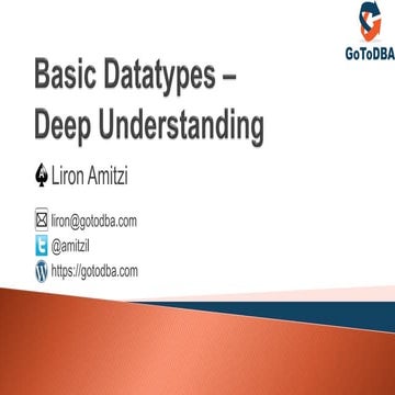 Basic Datatypes Deep Understanding Ppt