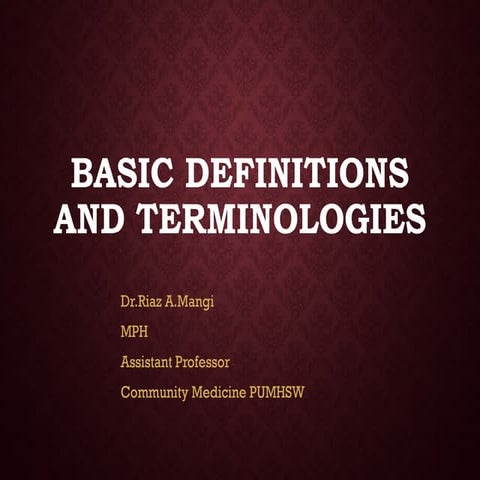Basic Definitions and Terminology in community Medicine.pptx