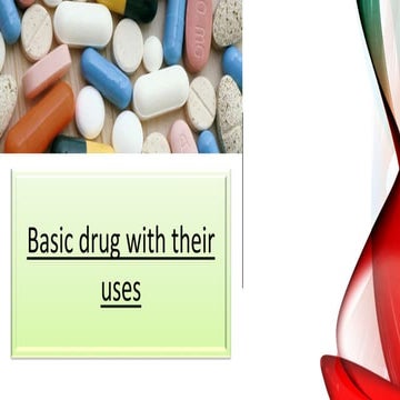 Basic drug with their uses (General medicine for medical store) | PDF