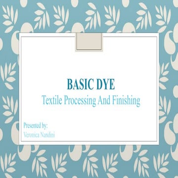 Basic dye | PDF