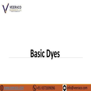 Advantages and Applications of basic dyes | PPT
