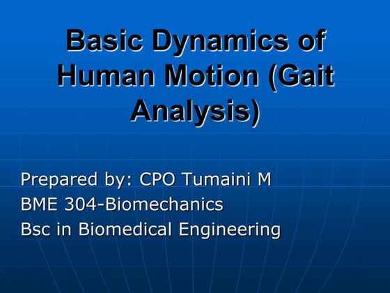 Kinematics and kinetics of gait | PDF