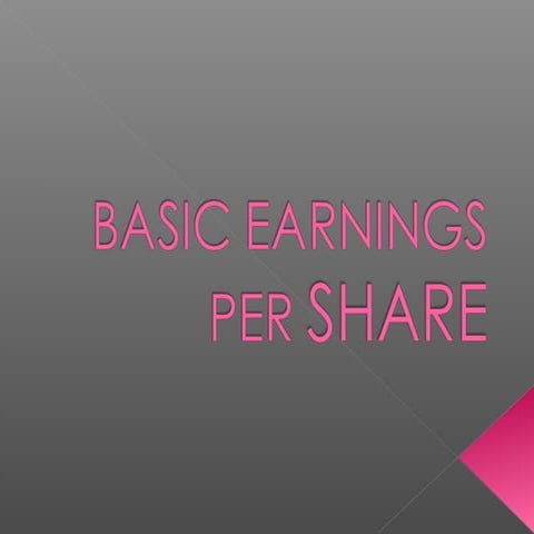 Basic Earnings Per Share Ppt
