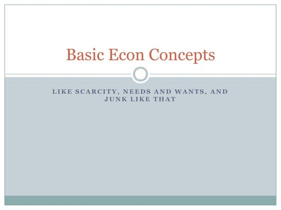 Economics: Chapter 1 | PPT